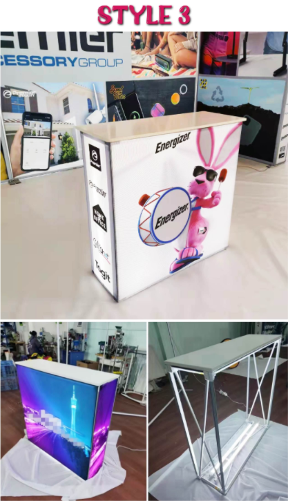 Commercial Promotional Led Counter Display Portable Pop Up Counter ...